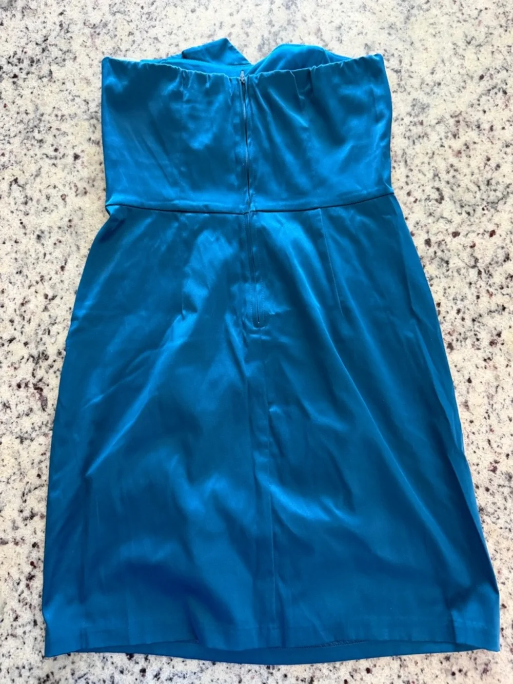 Teeze Me | Dresses | Teeze Me Teal Strapless Satin Pleated Cocktail ...